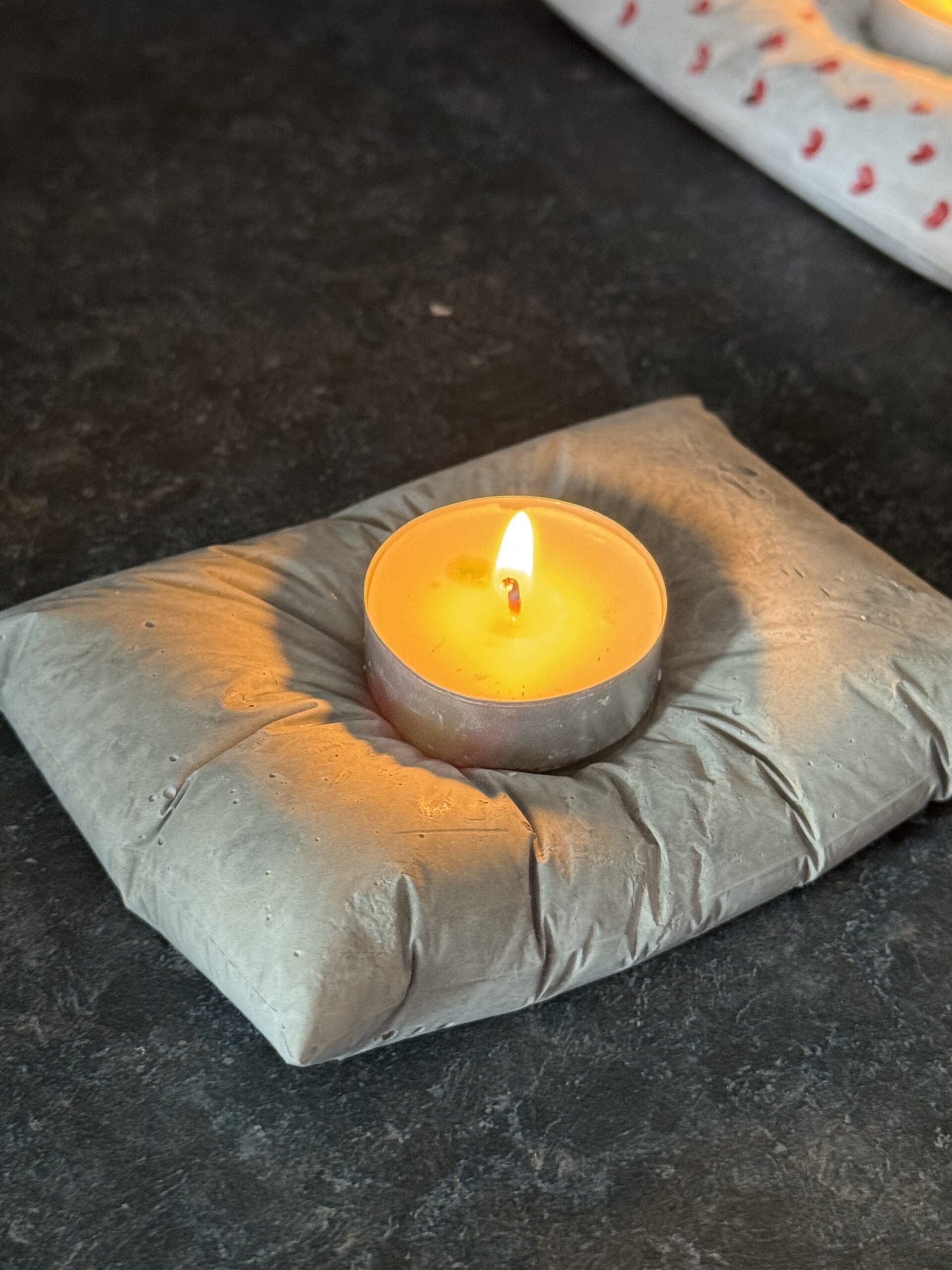 DIY Cement Pillow Candle Holders: Stylish and Simple