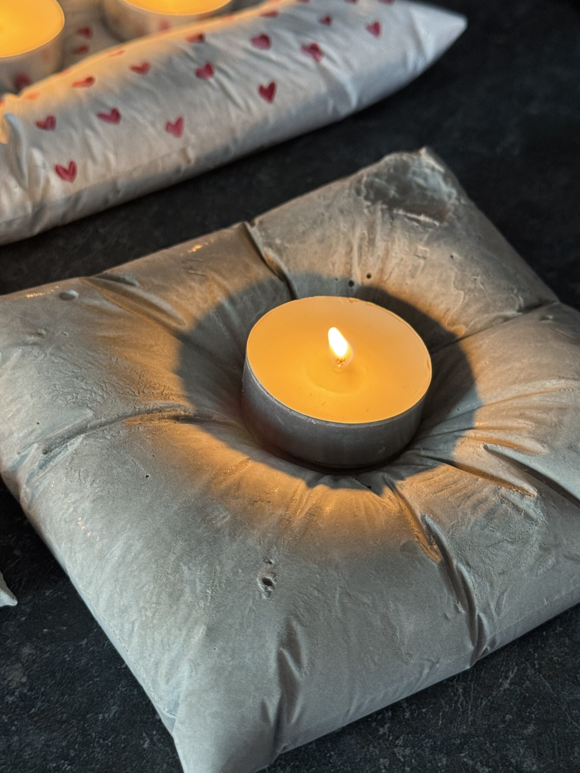 DIY Cement Pillow Candle Holders: Stylish and Simple