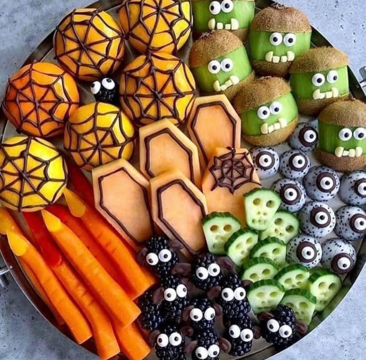 No Tricks, Just Treats: 14 Halloween Veggie Trays Too Fun to Skip