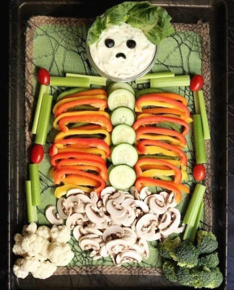 No Tricks, Just Treats: 14 Halloween Veggie Trays Too Fun to Skip