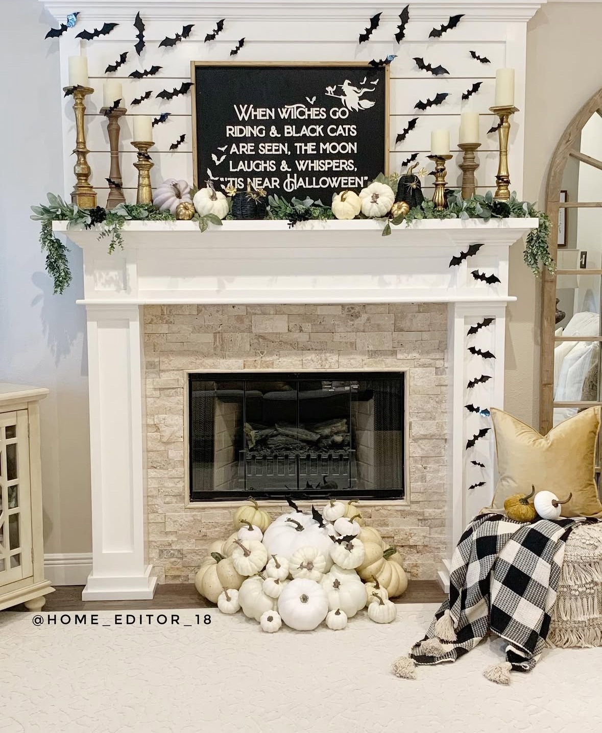 Steal-These 31 Halloween Fireplace Ideas: Chic, Cozy, and a Little Spooky