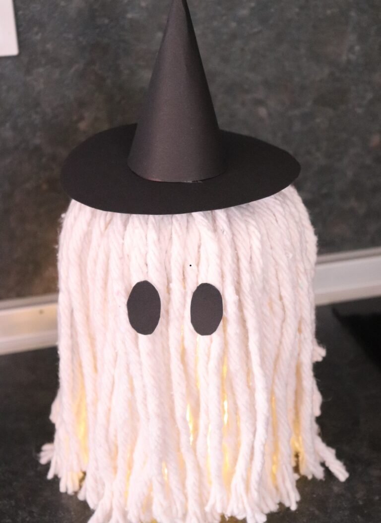 DIY Halloween Craft: Glowing Mop-Ghost